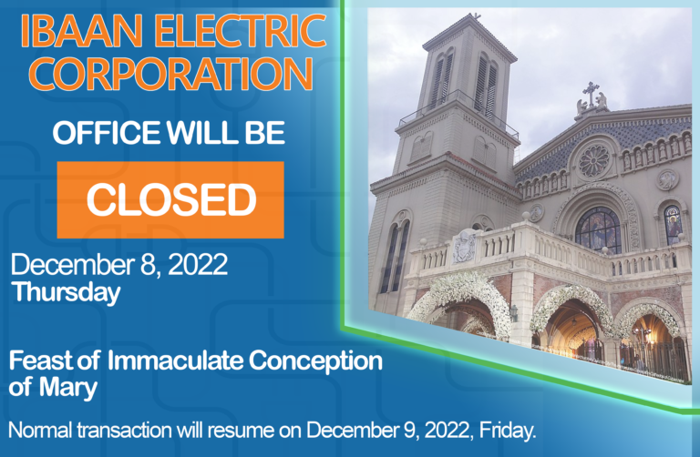 Feast of the Immaculate Conception – Ibaan Electric Corporation